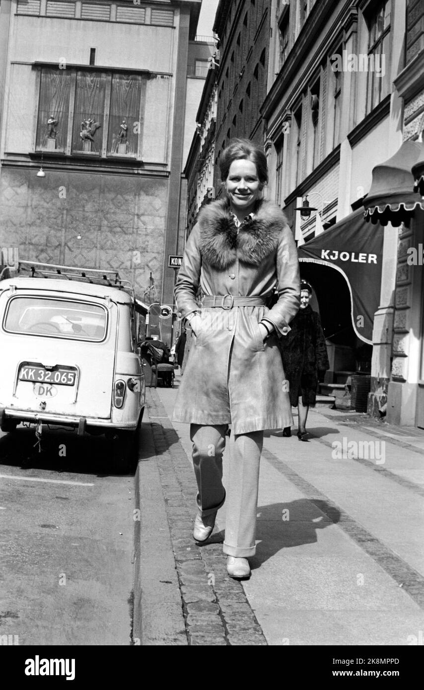 Copenhagen April 1970 Actor Liv Ullmann has just ended the recording of ...