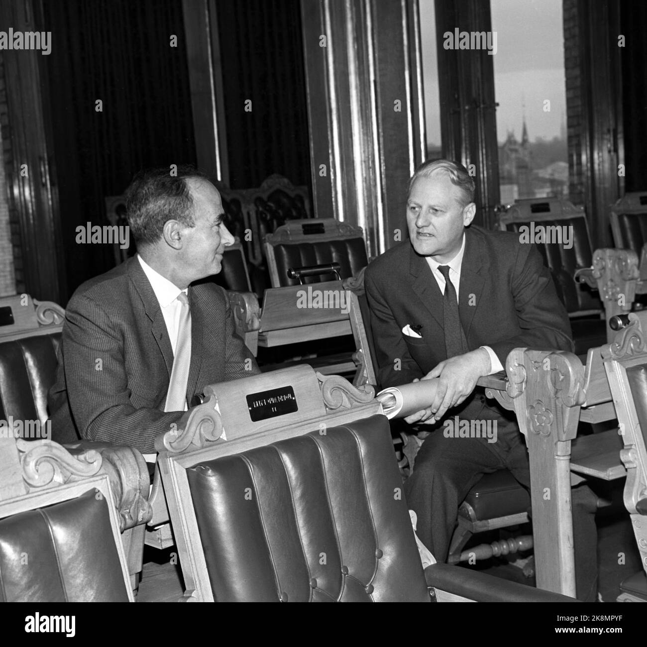 Oslo 19641019 the throne debate in the storting john lyng hi-res stock ...