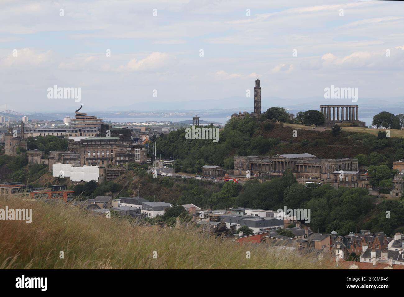 Edinburgh cityscape with W Hotel and Calton Hill Scotland June 2022 ...