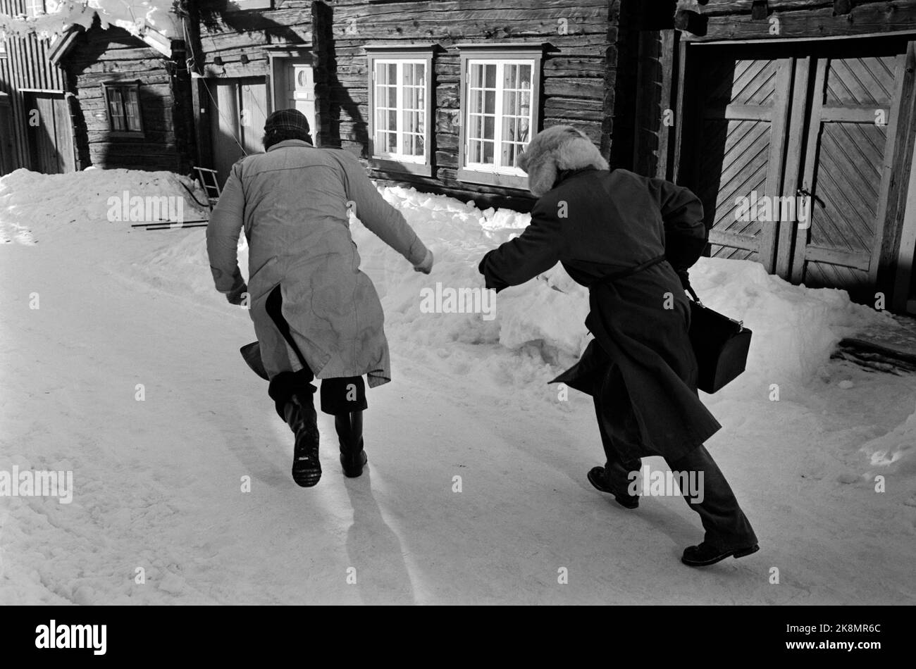 Røros March 1968 Recording the movie about Pippi Longstocking from the ...