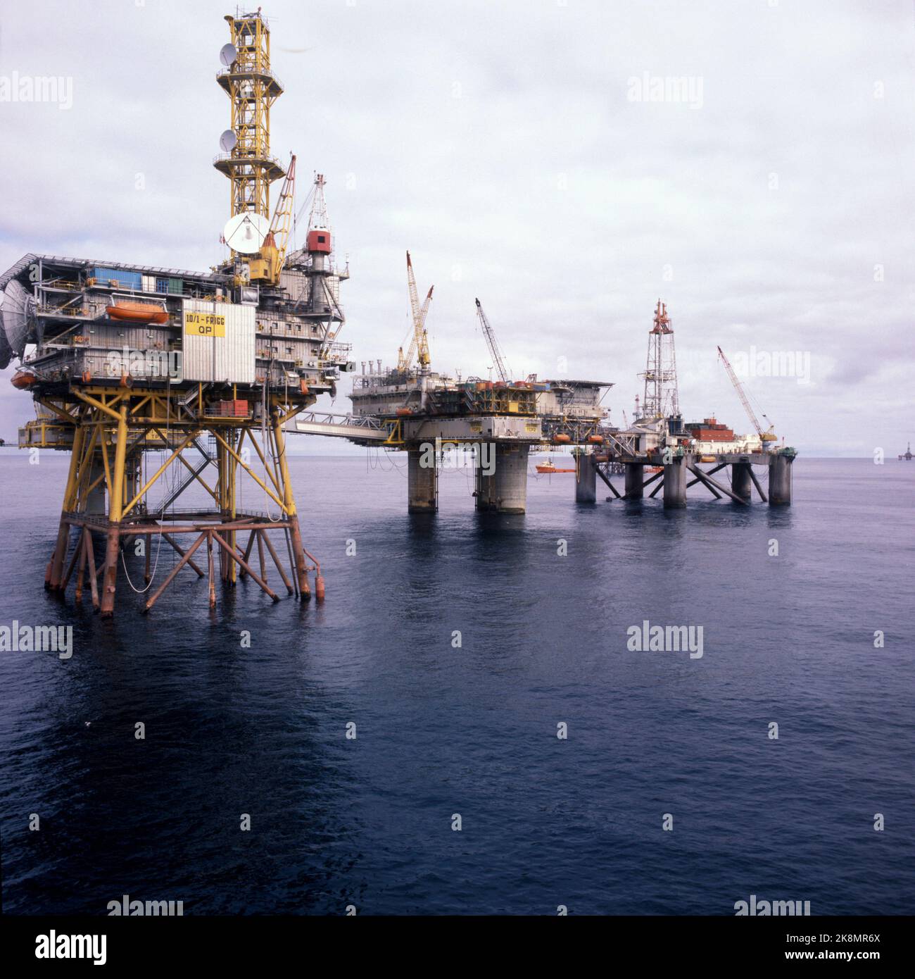 North Sea 19780504 Oil drilling platforms / oil fields. The platforms ...
