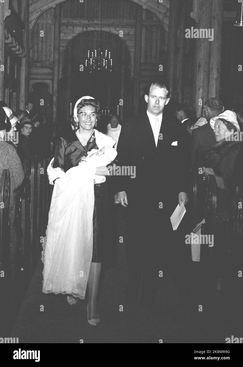 Oslo 19621004. Princess Astrid and Johan Martin Ferner baptizes her ...