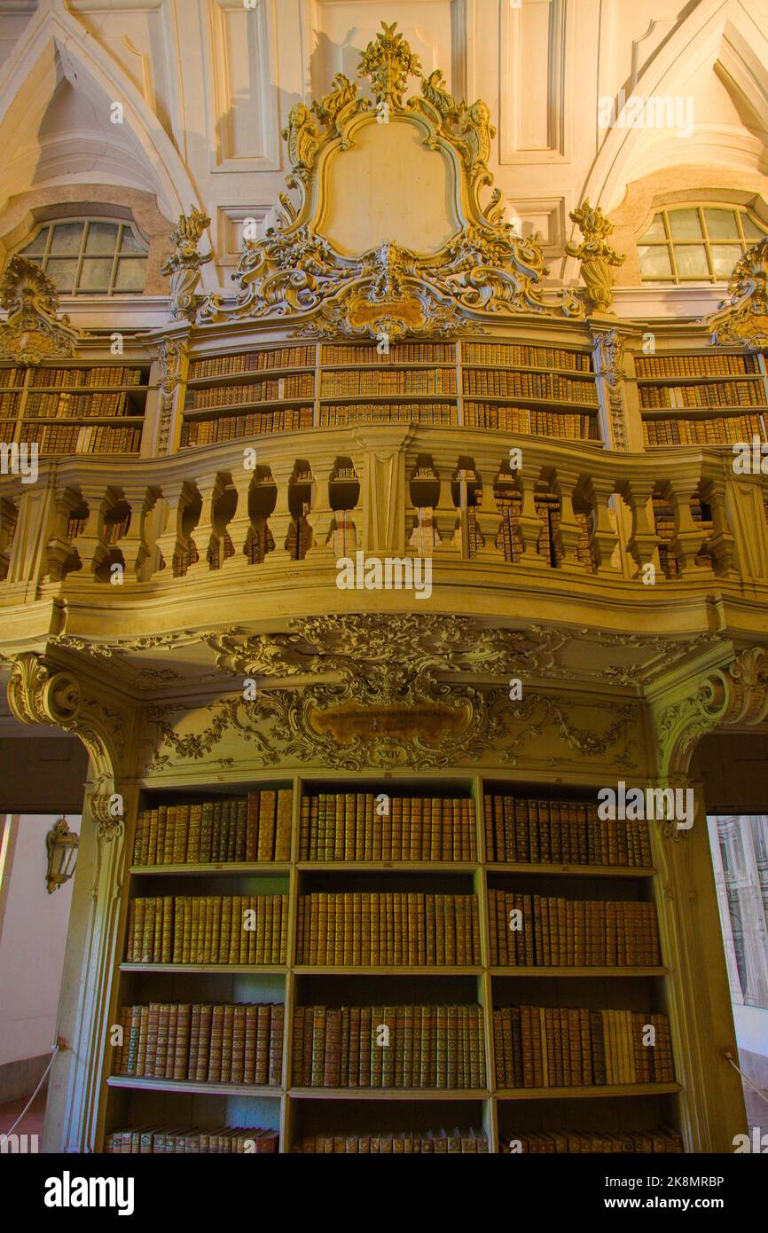 Portugal, Mafra, National Palace, interior, library Stock Photo - Alamy