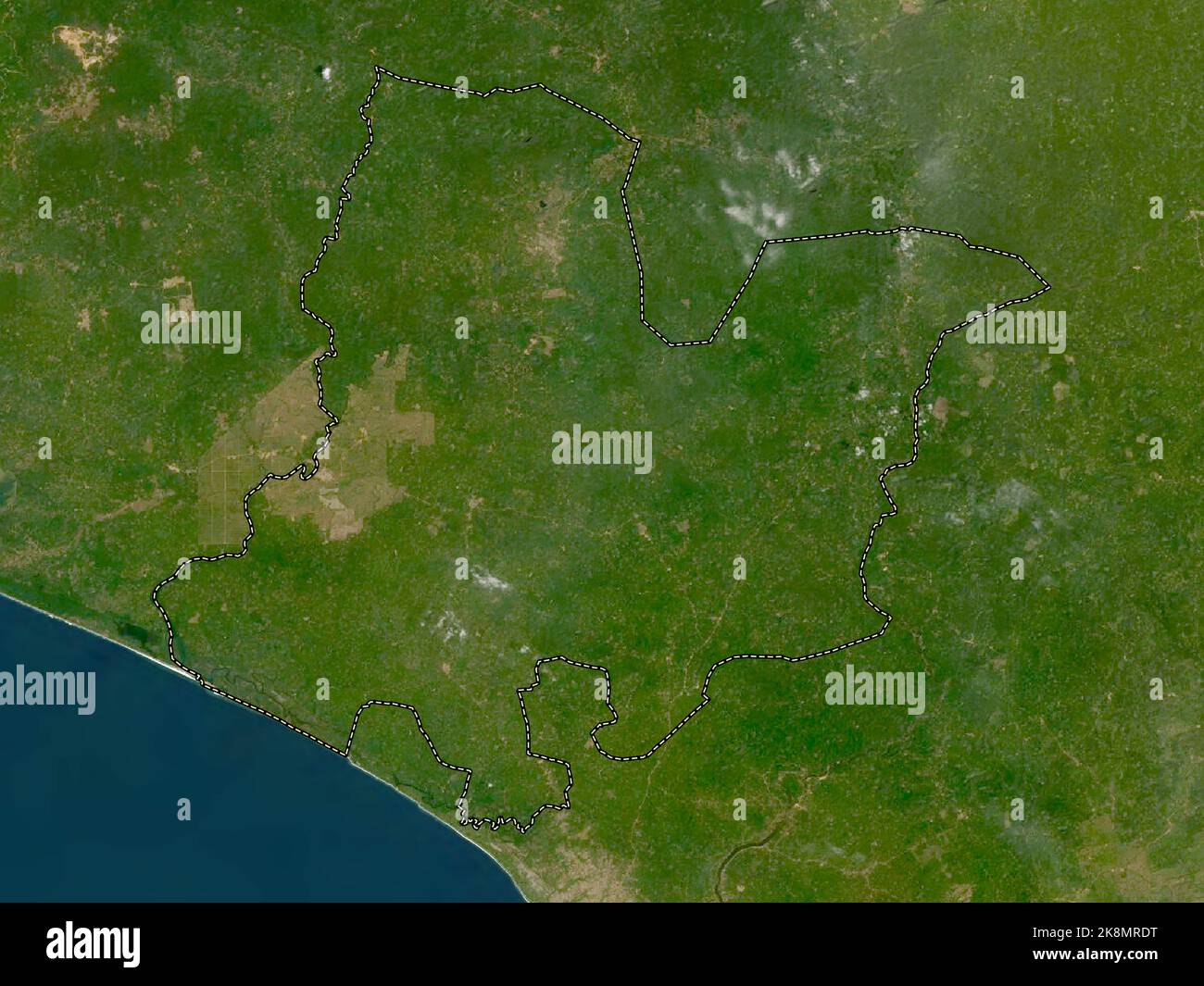 Bomi, county of Liberia. Low resolution satellite map Stock Photo - Alamy