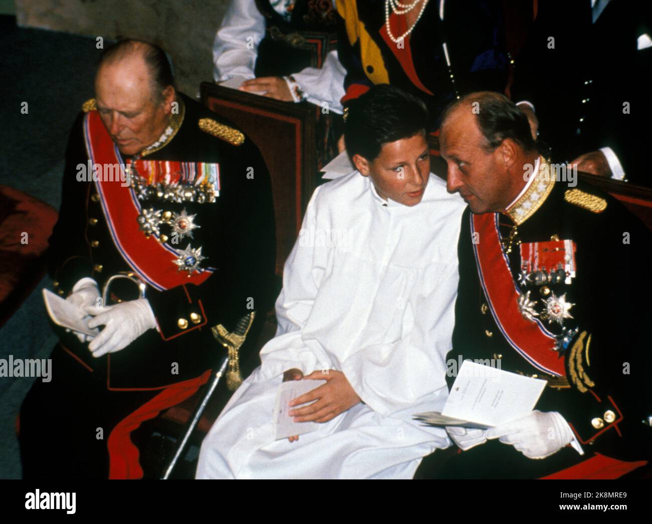 Oslo October 9, 1988. Prince Haakon Magnus confirms himself in the ...
