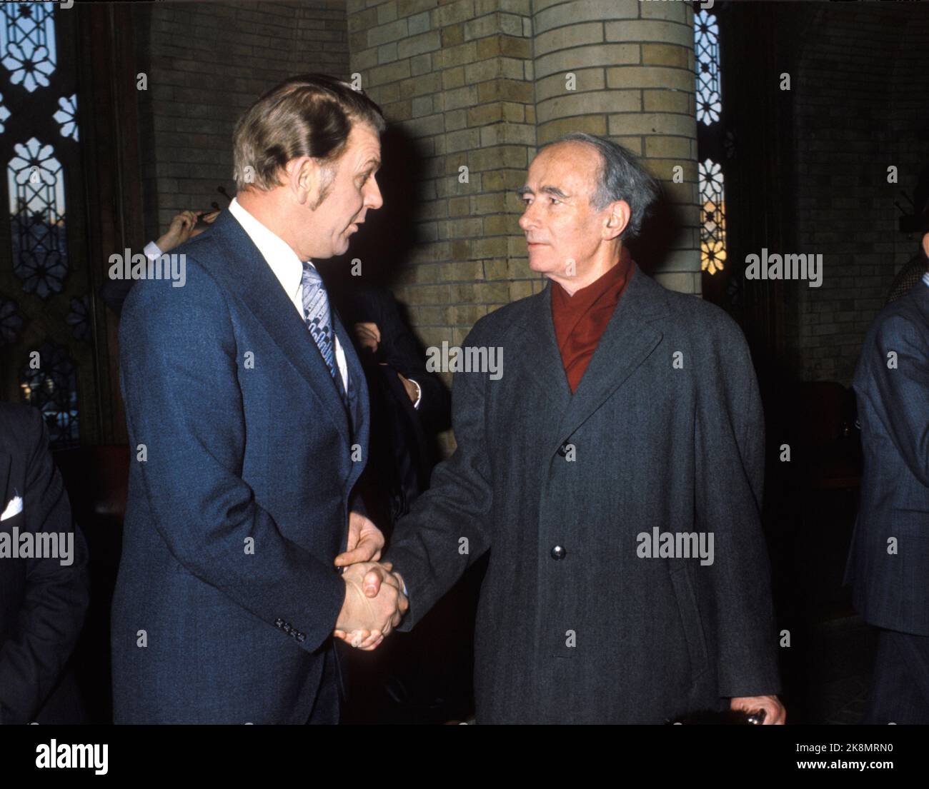 Falldin on ap s parliamentary leader in the storting hi-res stock ...
