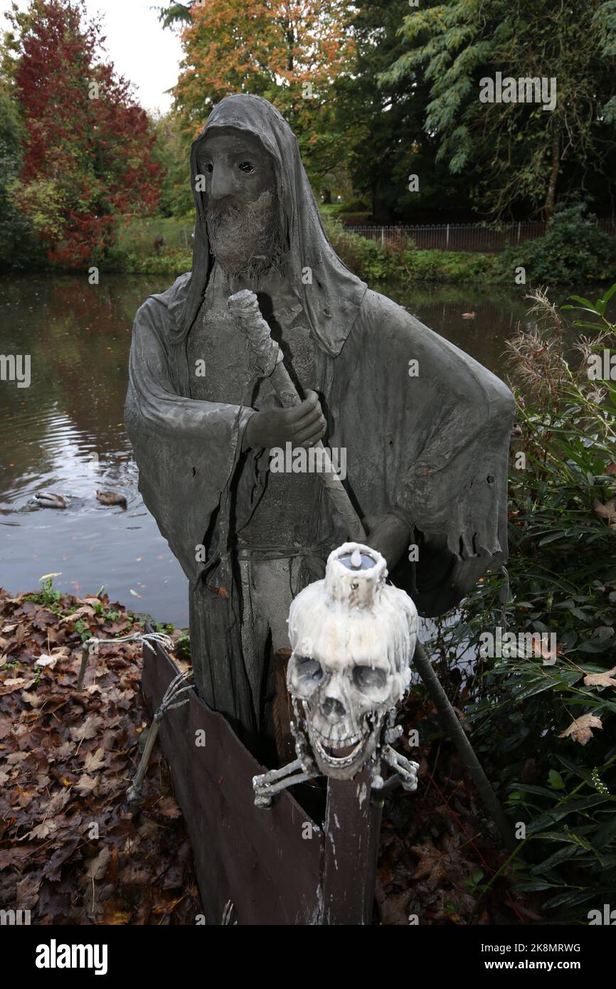 Rozelle Park, Ayr, Ayrshire, Scotland, UK. As part of the Halloween ...