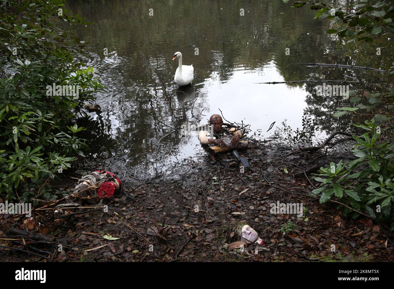 Rozelle Park, Ayr, Ayrshire, Scotland, UK. As part of the Halloween ...