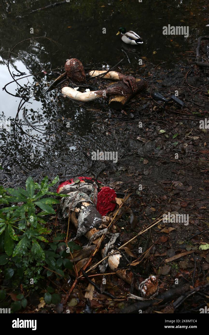 Rozelle Park, Ayr, Ayrshire, Scotland, UK. As part of the Halloween ...