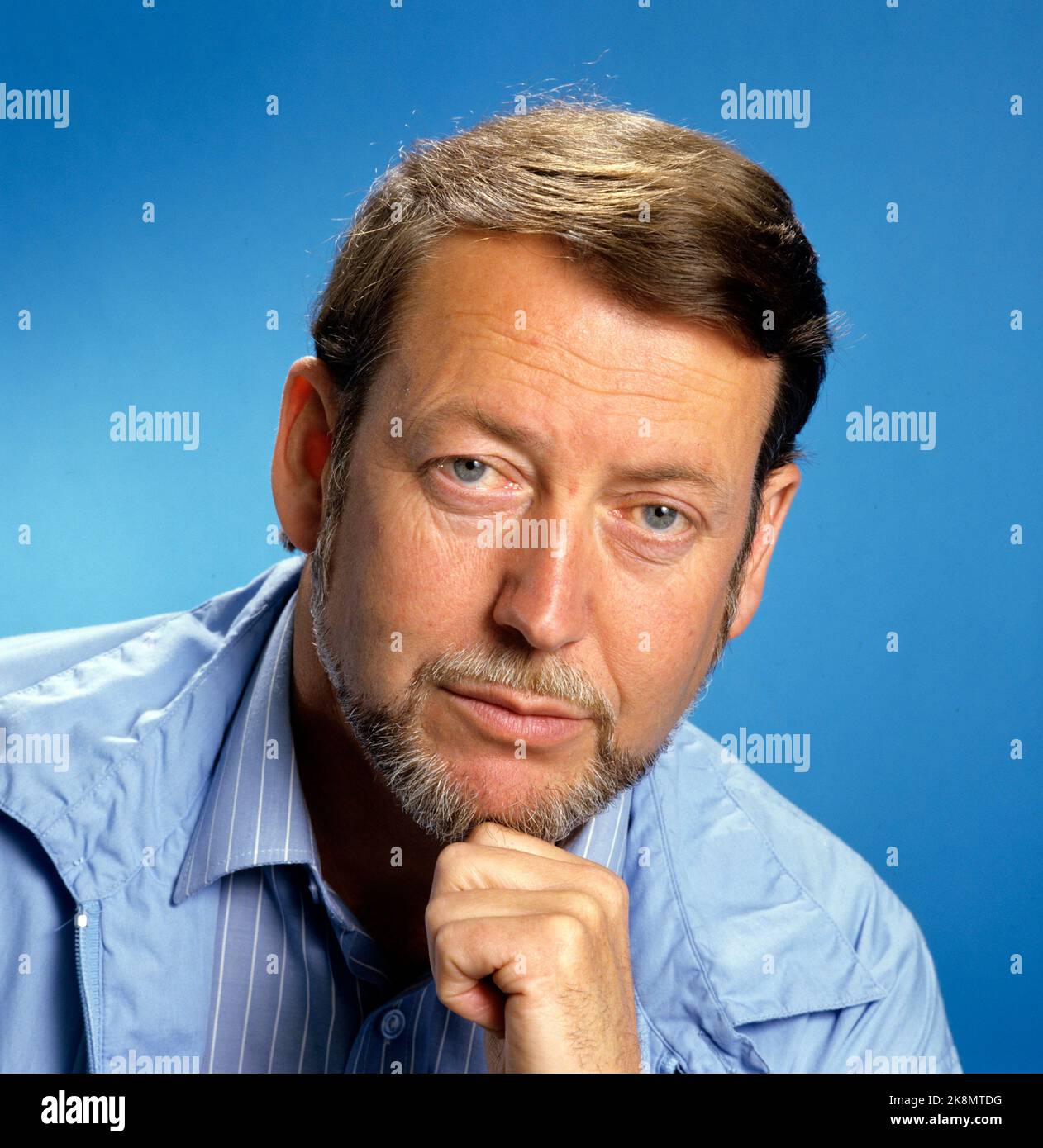 Oslo ca 1990. The author and journalist Bjørn Nilsen. Portrait. Photo ...