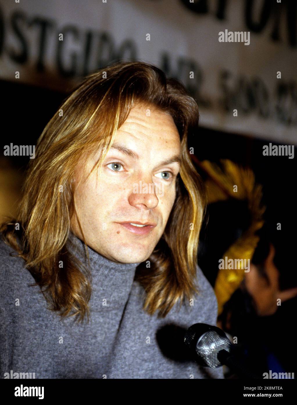 Oslo 19890505. Pop artist Sting is in Norway in connection with The ...