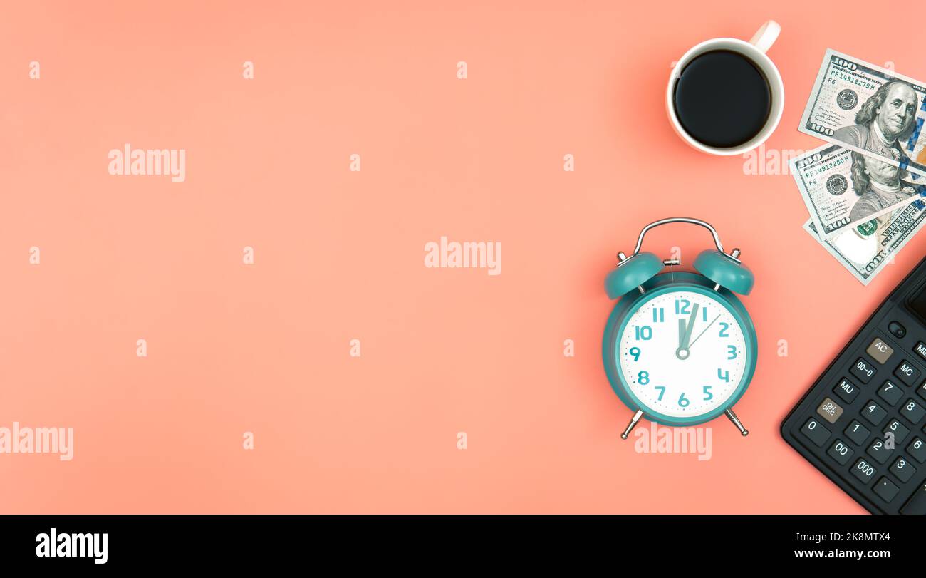 Cup coffee dollar bills hi-res stock photography and images - Alamy