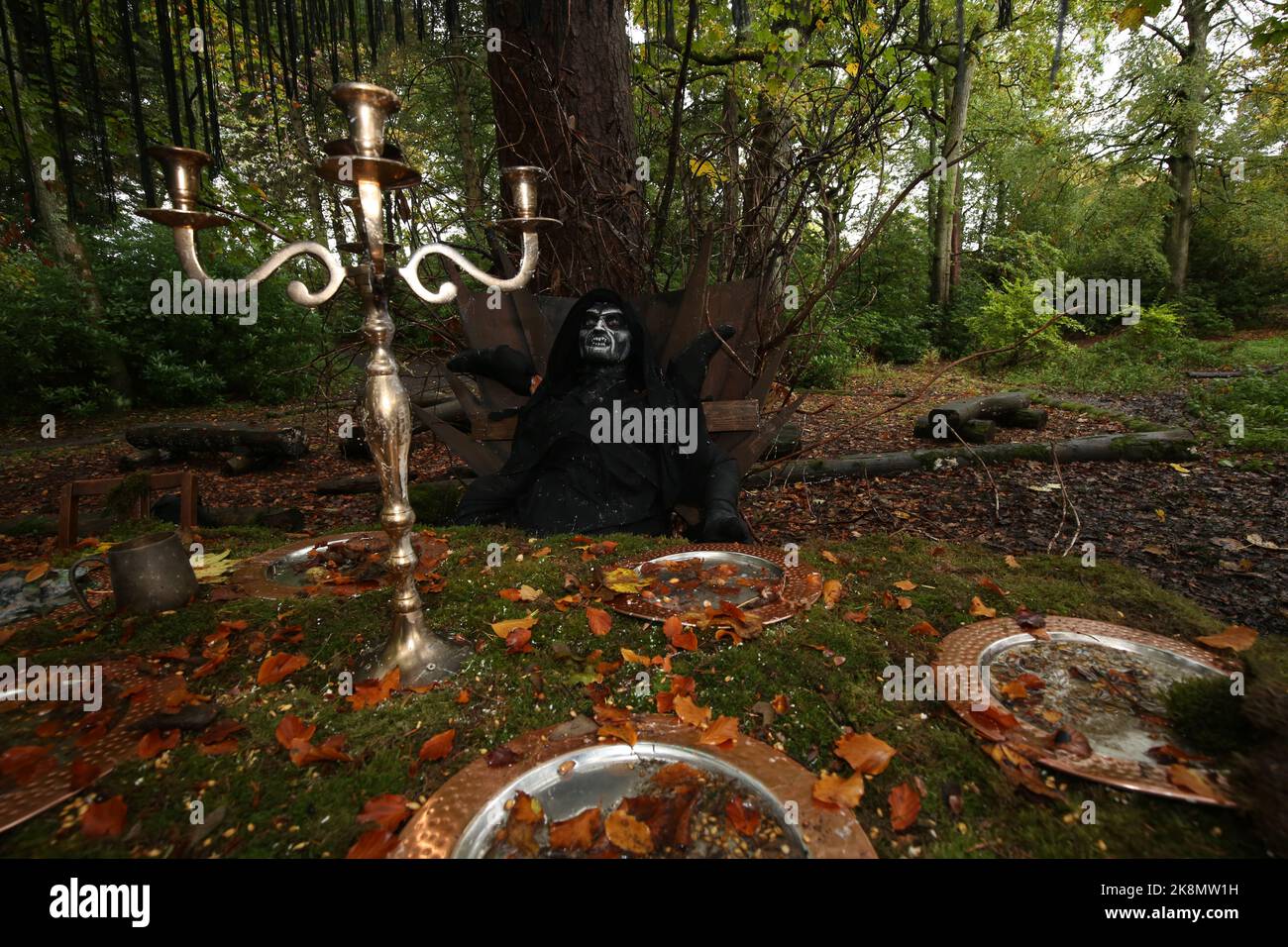 Rozelle Park, Ayr, Ayrshire, Scotland, UK. As part of the Halloween ...