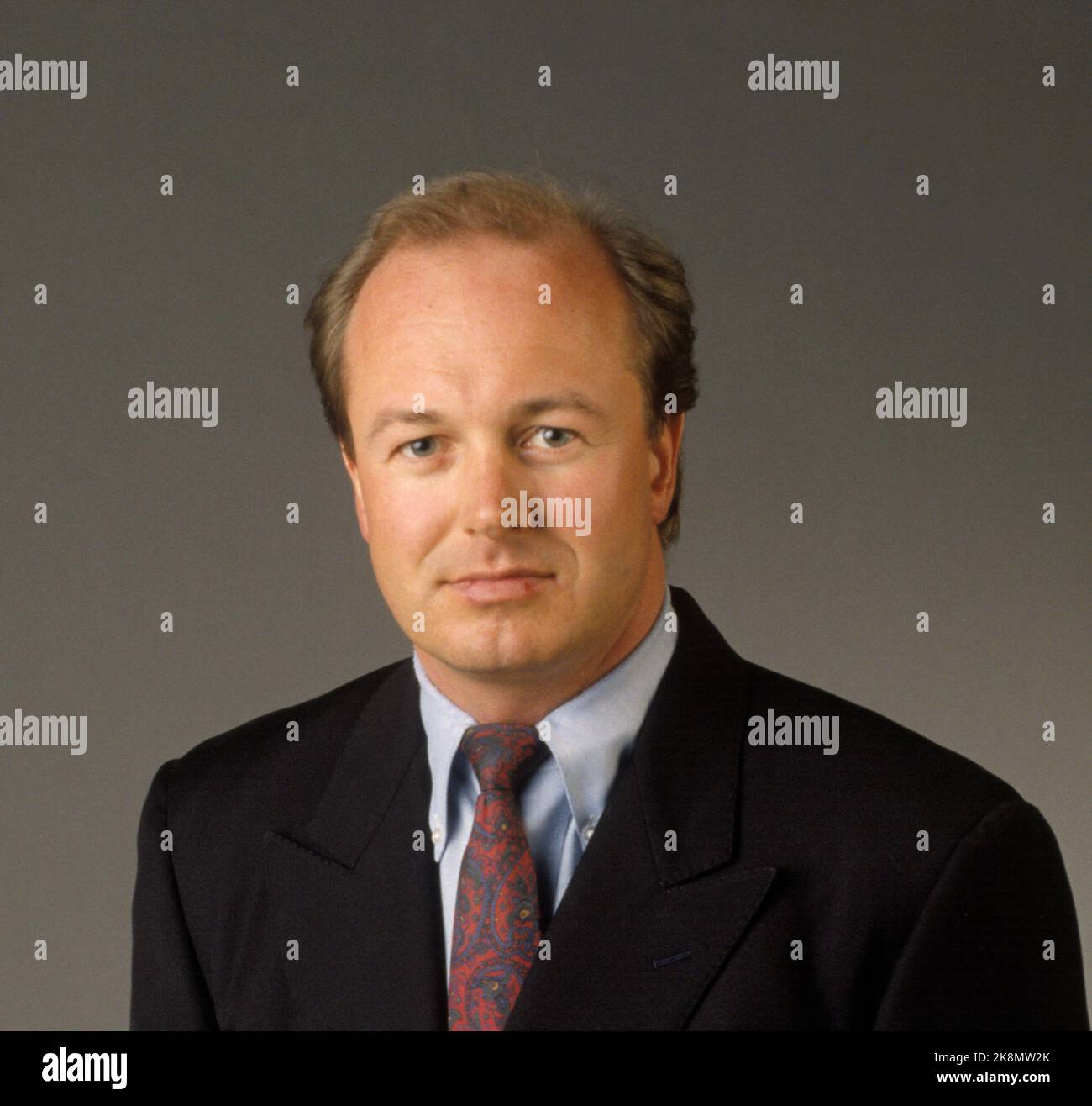 Oslo 1990 Portrait of business economist and investor Einar Chr. Nagell ...