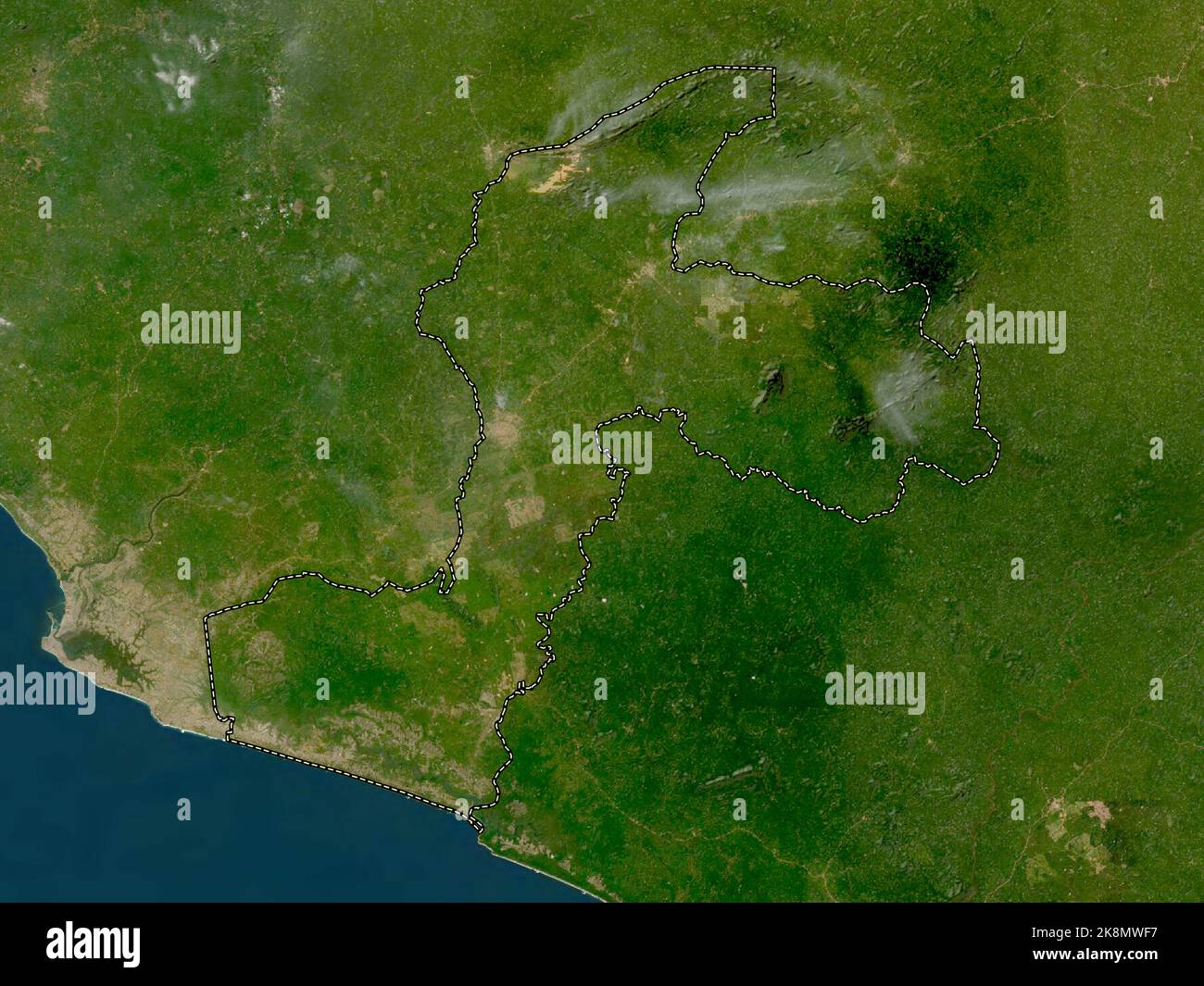 Margibi, county of Liberia. Low resolution satellite map Stock Photo ...