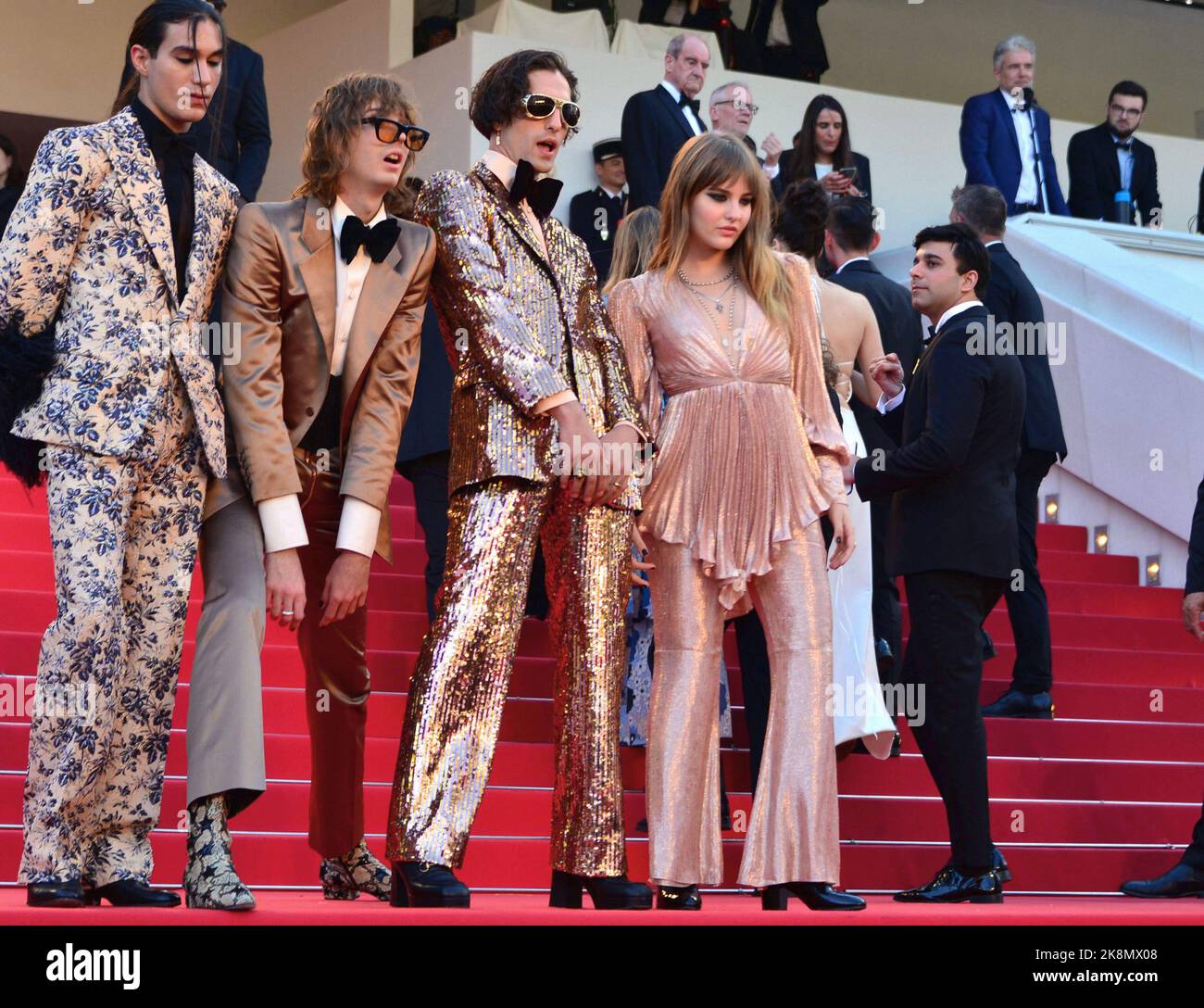 The rock band Måneskin (Gucci outfits) 'Elvis' Cannes Film Festival ...