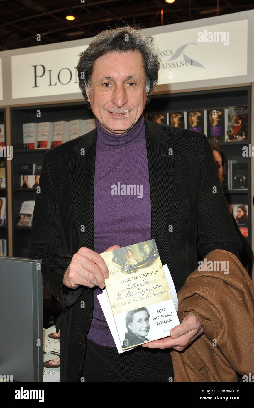 French journalist and writer Patrick de Carolis at the Salon du Livre ...