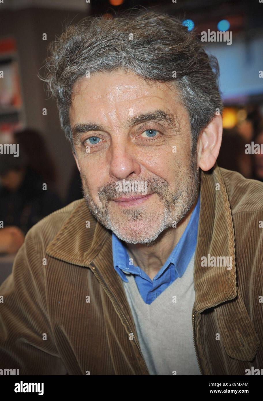 French journalist Philippe Lefait at the Salon du Livre in Paris on ...