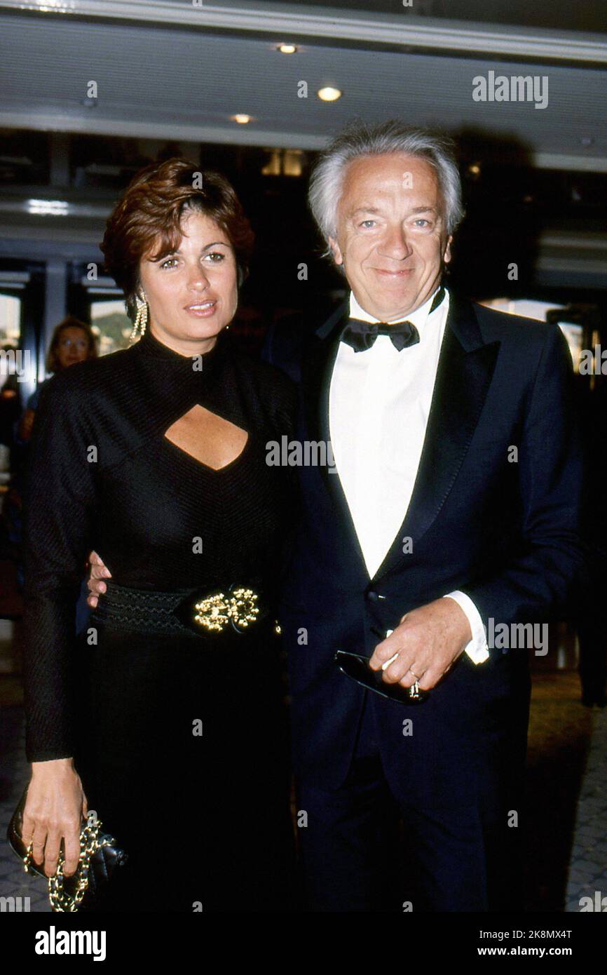 Jean-Pierre Cassel, French actor, and his wife Anne, during the 1992 ...