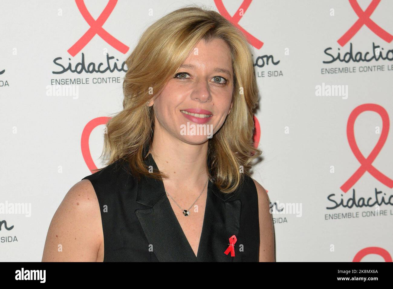 French radio and television journalist Wendy Bouchard at the Sidaction ...