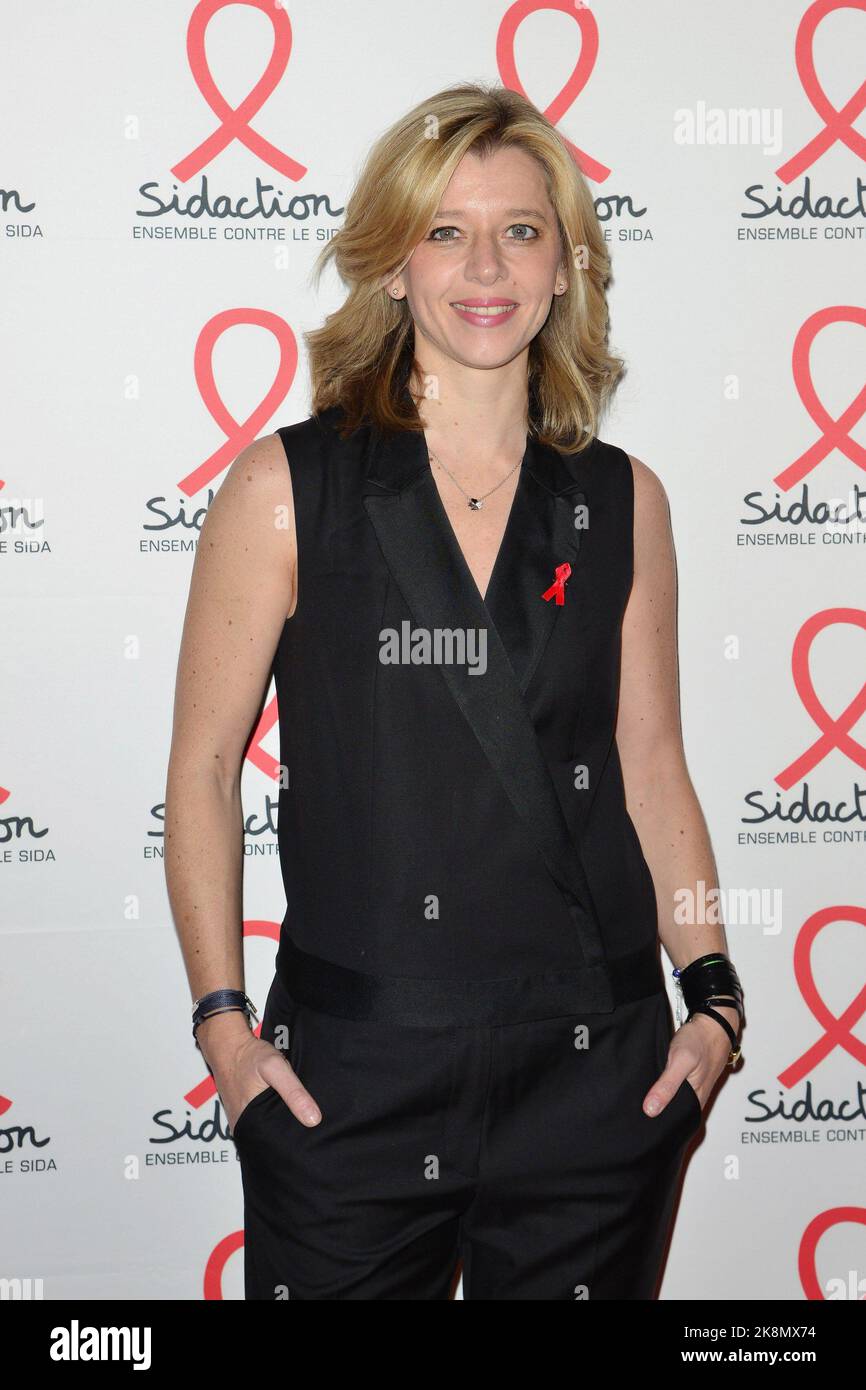 French radio and television journalist Wendy Bouchard at the Sidaction ...