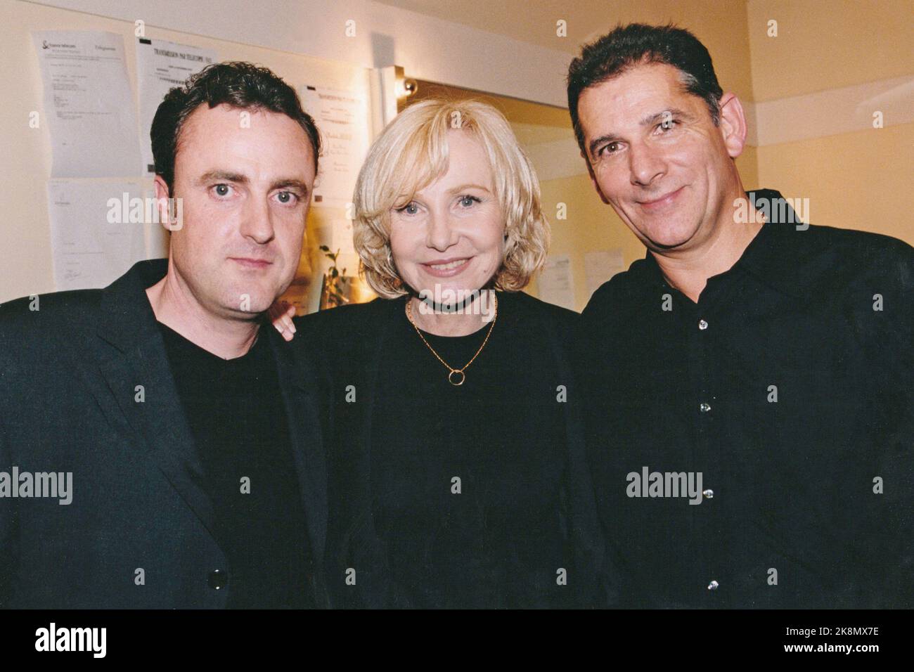 French singer Michèle Torr with her son Romain (left) and her husband ...