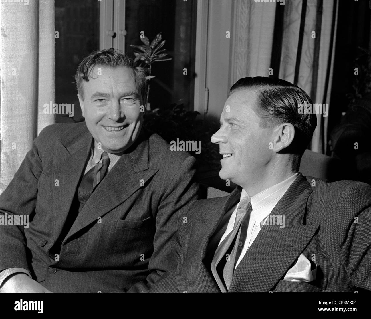 Oslo 19501205 Finance debate in the Storting. Here politicians Olav ...