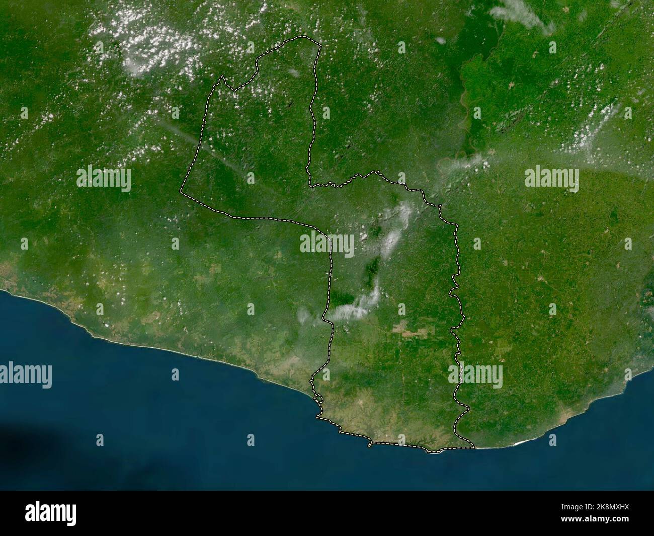 Liberia map zoom border satellite hi-res stock photography and images - Alamy