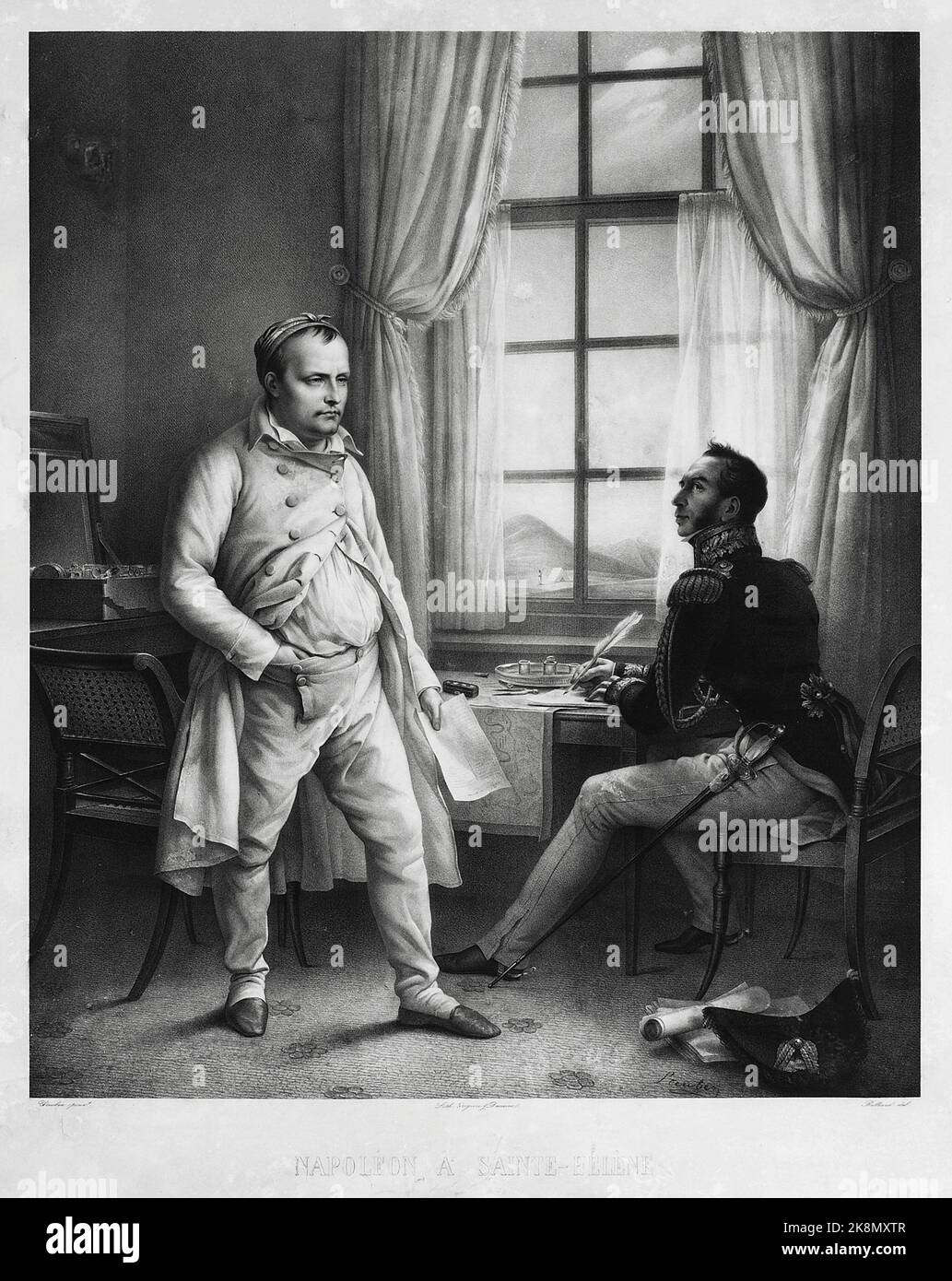 After Charles Auguste Steuben Napoleon in Saint-Helena dictating his ...