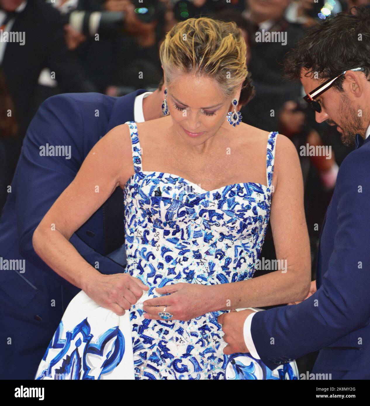 Sharon Stone (dress by Dolce & Gabbana) 'Les amandiers' ('Forever Young ...