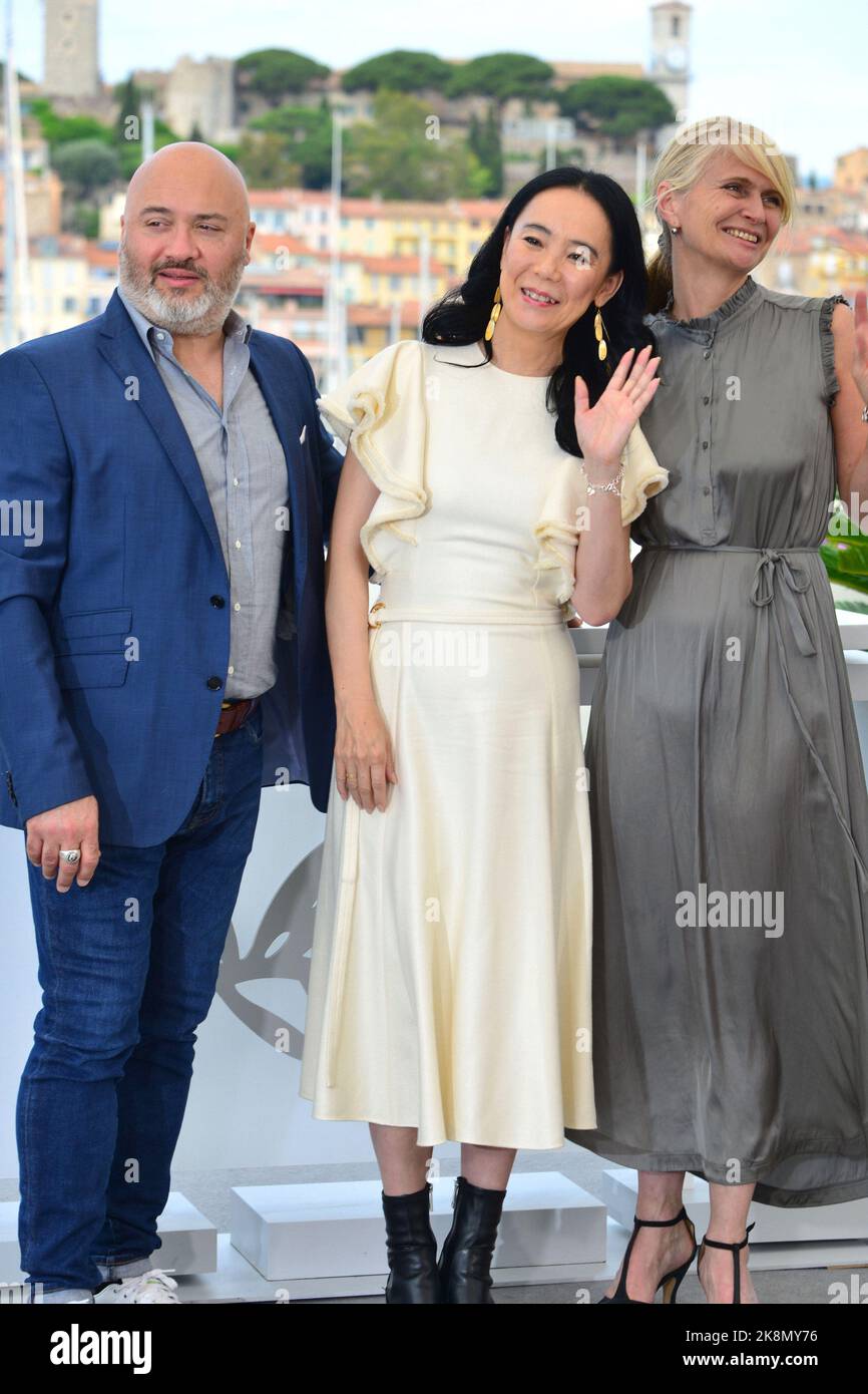 David Hadjadj, Naomi Kawase, Yasmin Meichtry Photocall of the film ...