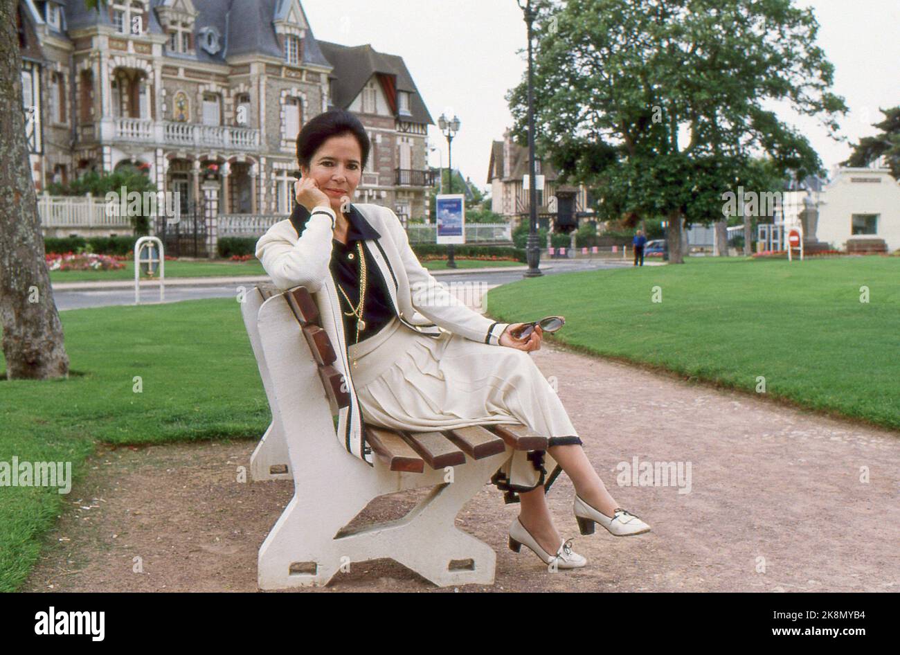 French actress Marie-José Nat at the Cabourg Film Festival, June 1991 ...