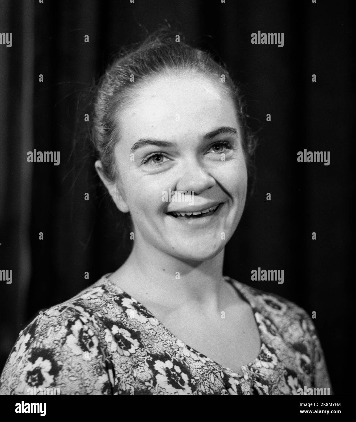 Oslo January 1971 actor Anne Marit Jacobsen, photographed shortly after ...