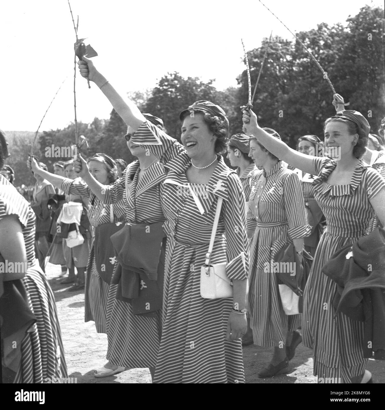Oslo 19500517. May 17 in Oslo, Princess Astrid with Russian stick and ...