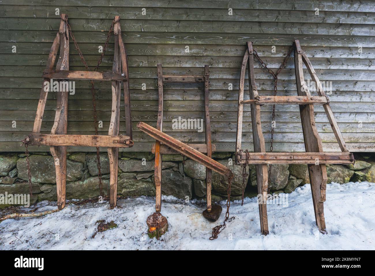 Three sledges hi-res stock photography and images - Alamy