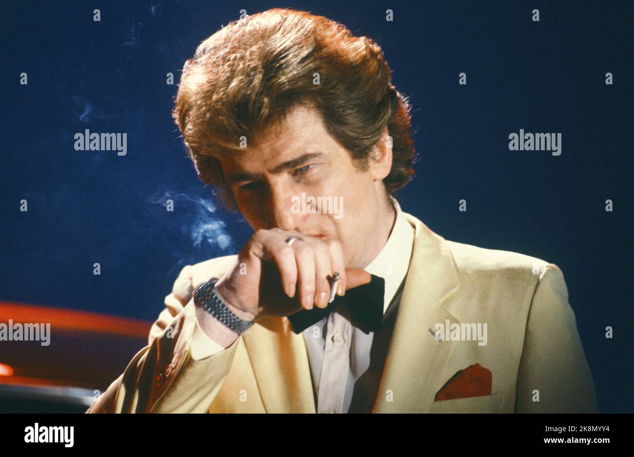 Portrait of French singer Eddy Mitchell, circa 1989 Stock Photo - Alamy
