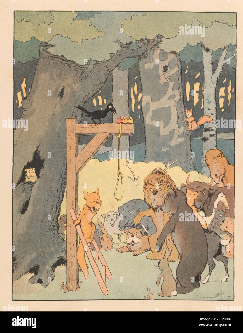 'At these words, Renard burst into tears...' Illustration by Benjamin ...