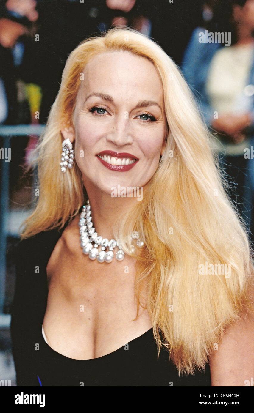 American actress and model Jerry Hall arriving at the "Cinema Against AIDS" gala evening at the ...