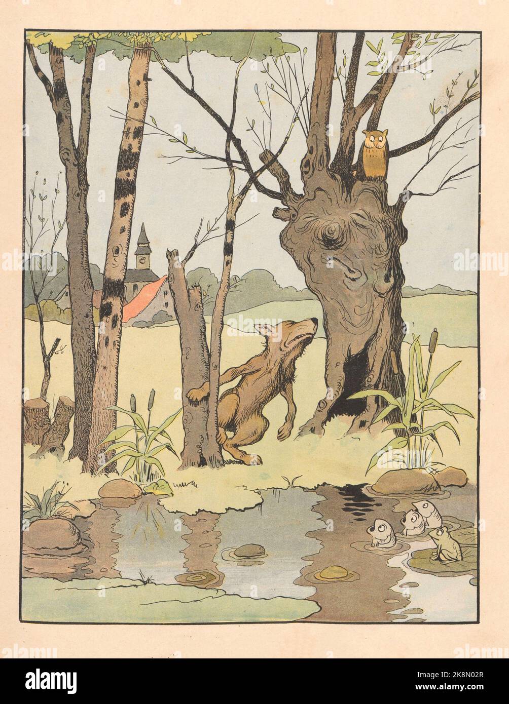 'Isengrim the Wolf puts his paw on the branch that gives way and he is ...