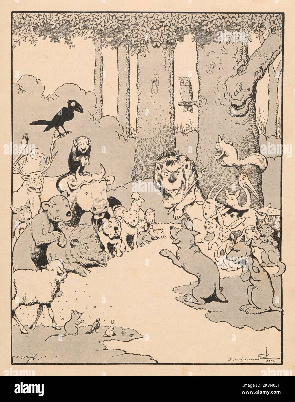 'The high barons surrounded the King, then came the lesser beasts ...