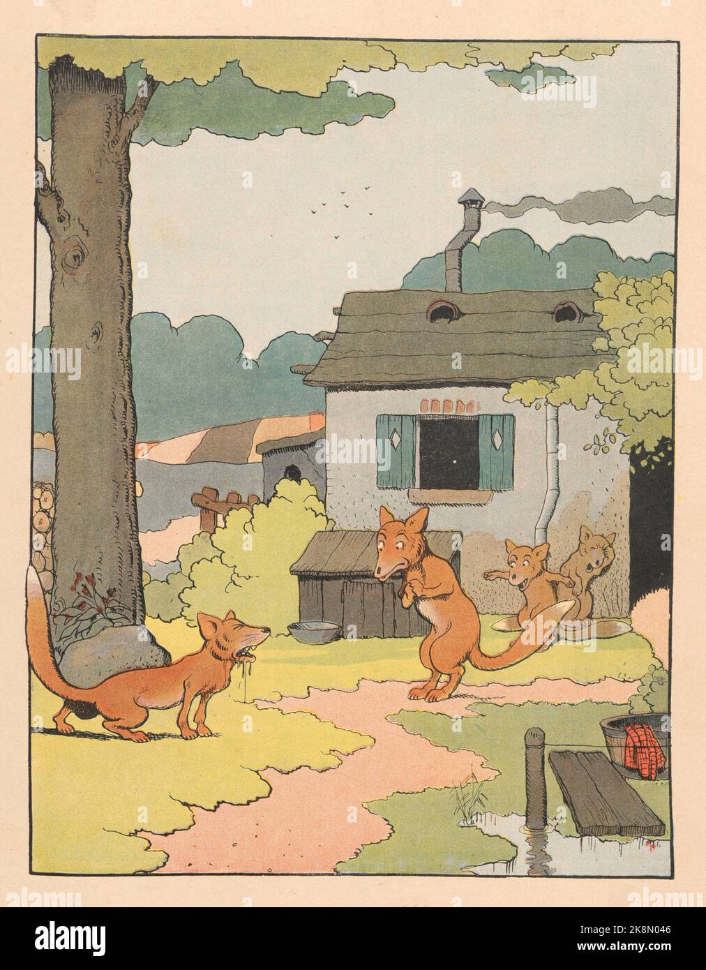 'Half running, half crawling, he arrives at Maupertuis.' Illustration ...