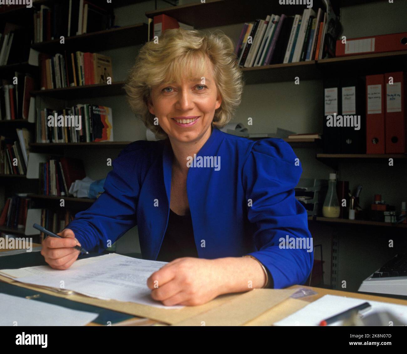 Oslo 19870515. Religious researcher Eva Lundgren, University of Bergen ...