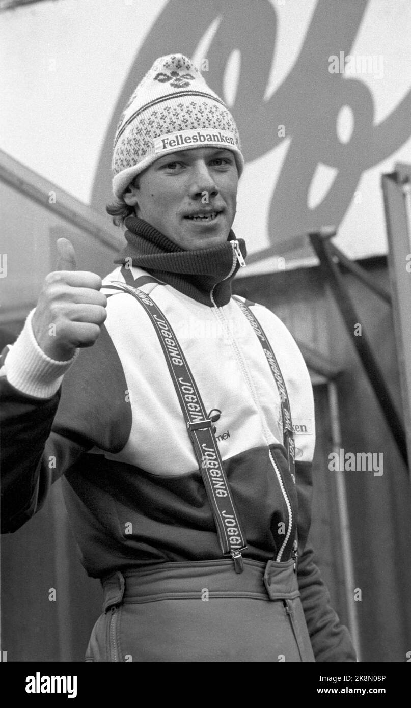 World cup at skating 1984 geir karlstad takes 2 medals hi-res stock ...