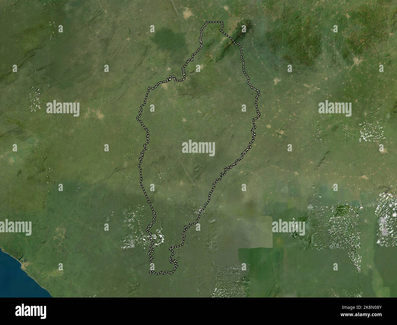 Nimba, county of Liberia. High resolution satellite map Stock Photo - Alamy