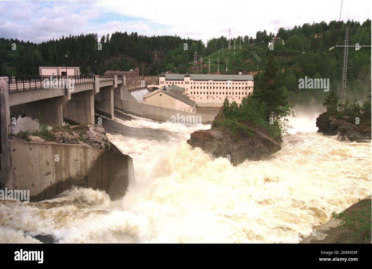 Askim. Flood disaster in Eastern Norway. Due to snowmelt and rain ...