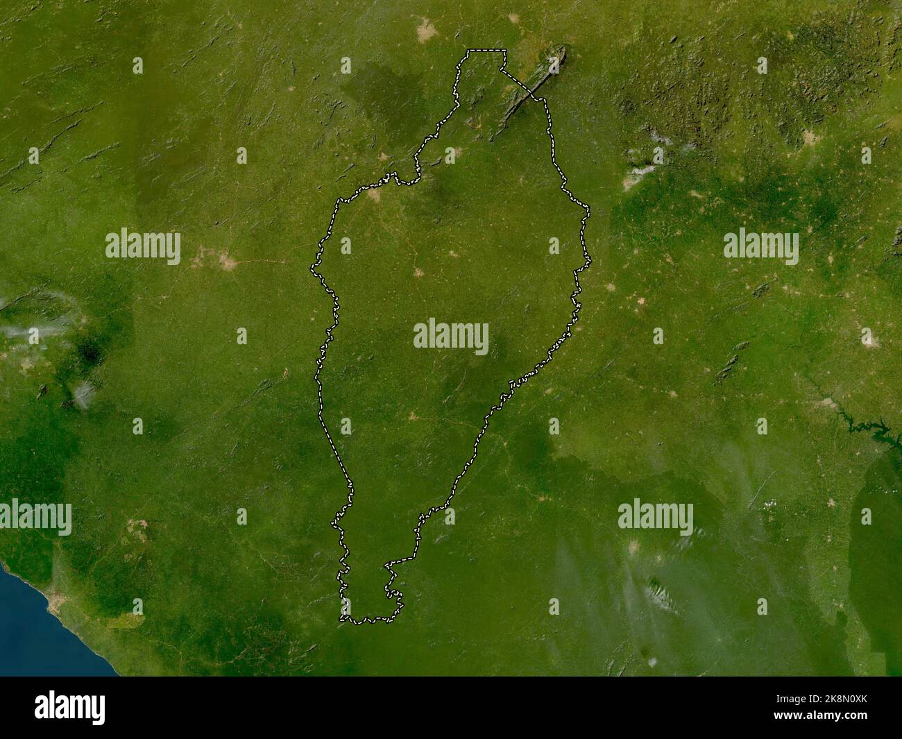 Nimba, county of Liberia. Low resolution satellite map Stock Photo - Alamy