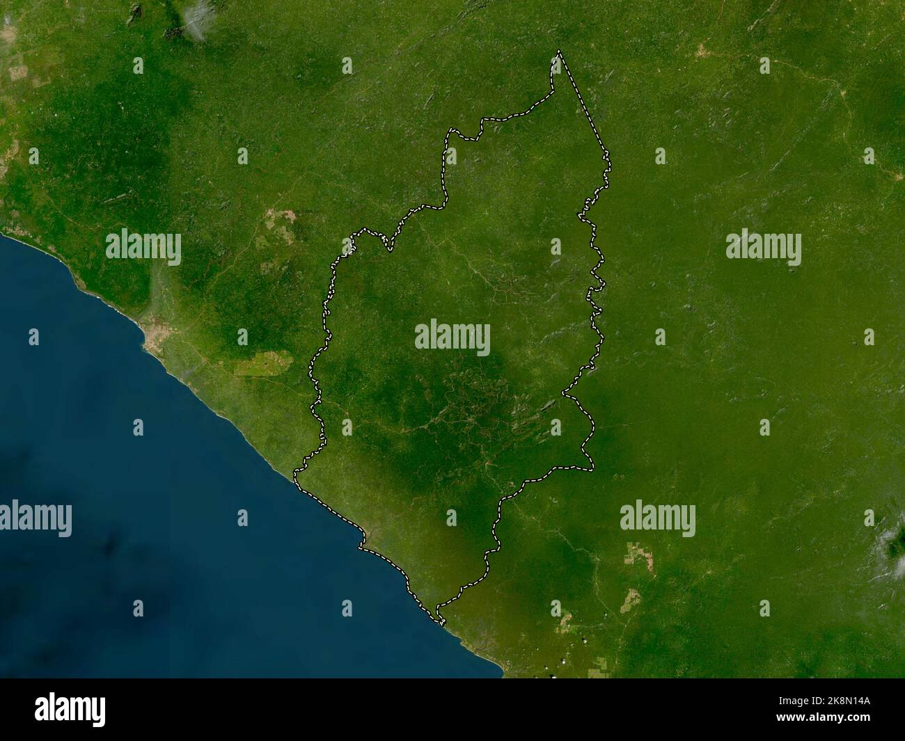 River Cess, county of Liberia. Low resolution satellite map Stock Photo ...