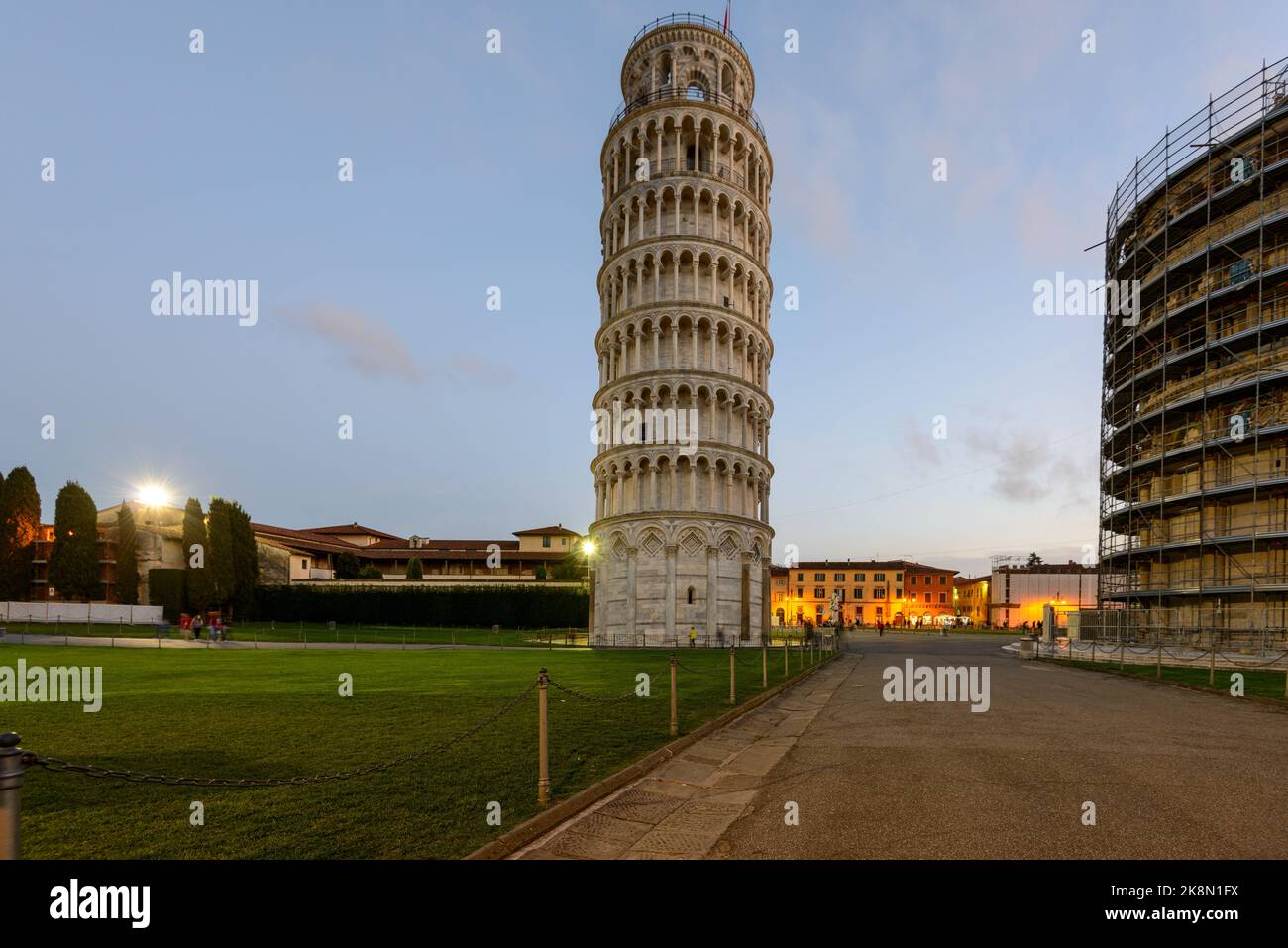 View of the leaning tower of pisa agains sky Stock Photo - Alamy