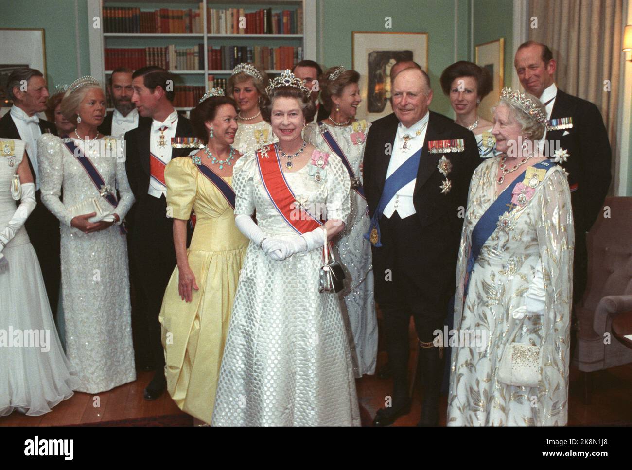 London, England 19880414. King Olav on an official visit to England ...