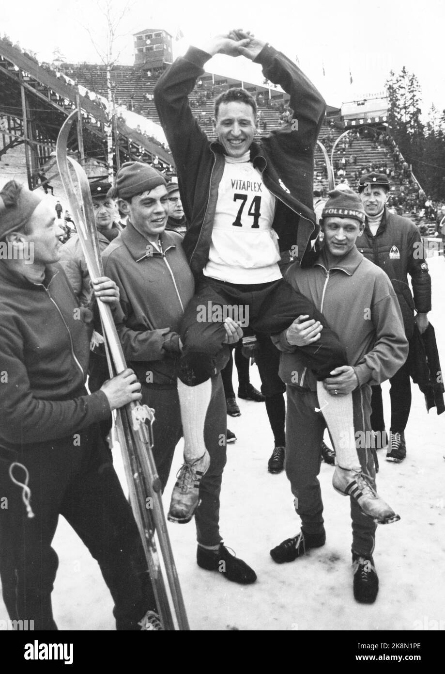 Oslo, Holmenkollen March 11, 1967. Ole Ellefsæter wins the 5-mile in ...